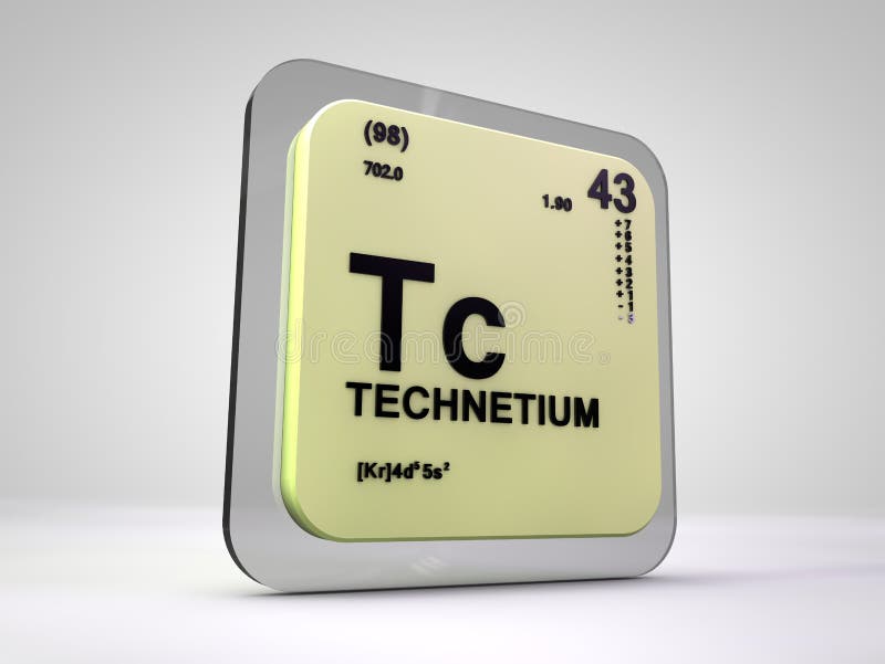 Technetium - Tc - Chemical Element Periodic Table Stock Illustration ...