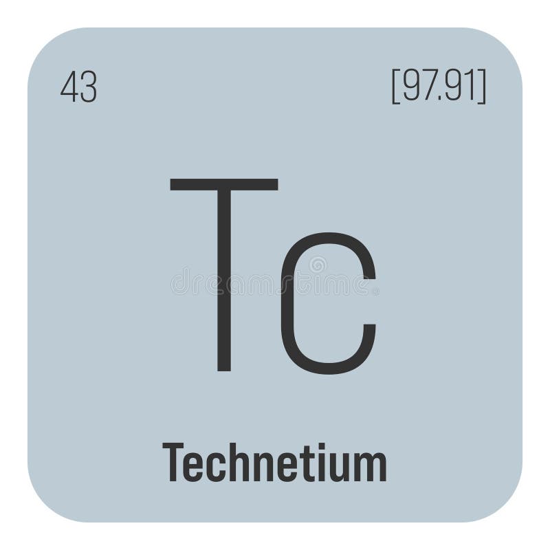 Technetium, Tc, Periodic Table Element Stock Illustration ...