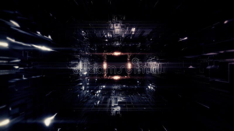 Technic Technology Space Tunnel Background Wallpaper 3d Rendering 3d ...