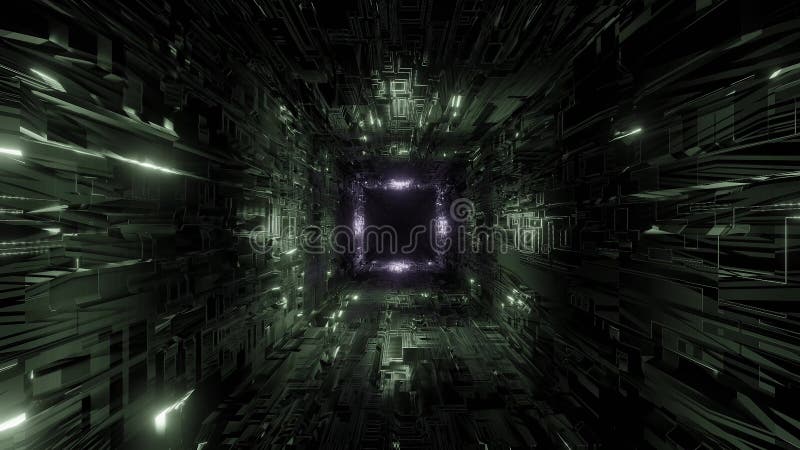 Technic Technology Space Tunnel Background Wallpaper 3d Rendering 3d ...