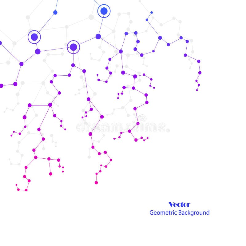 Technical Abstract Background with Connecting Dots and Lines Stock ...