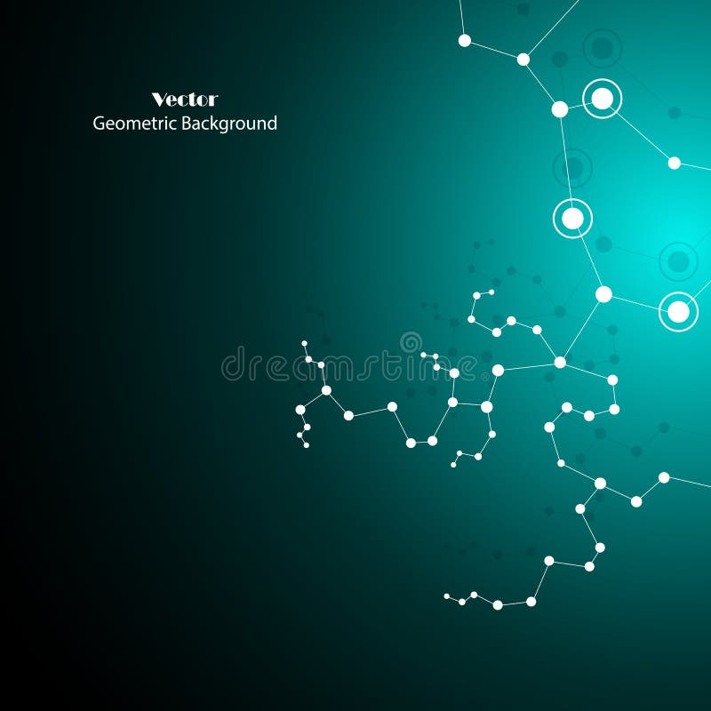Technical Abstract Background with Connecting Dots and Lines Stock ...