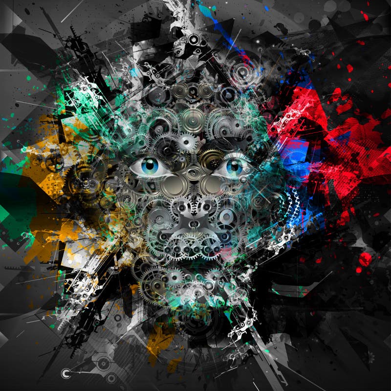 Technical Abstract Background Stock Illustration - Illustration of ...