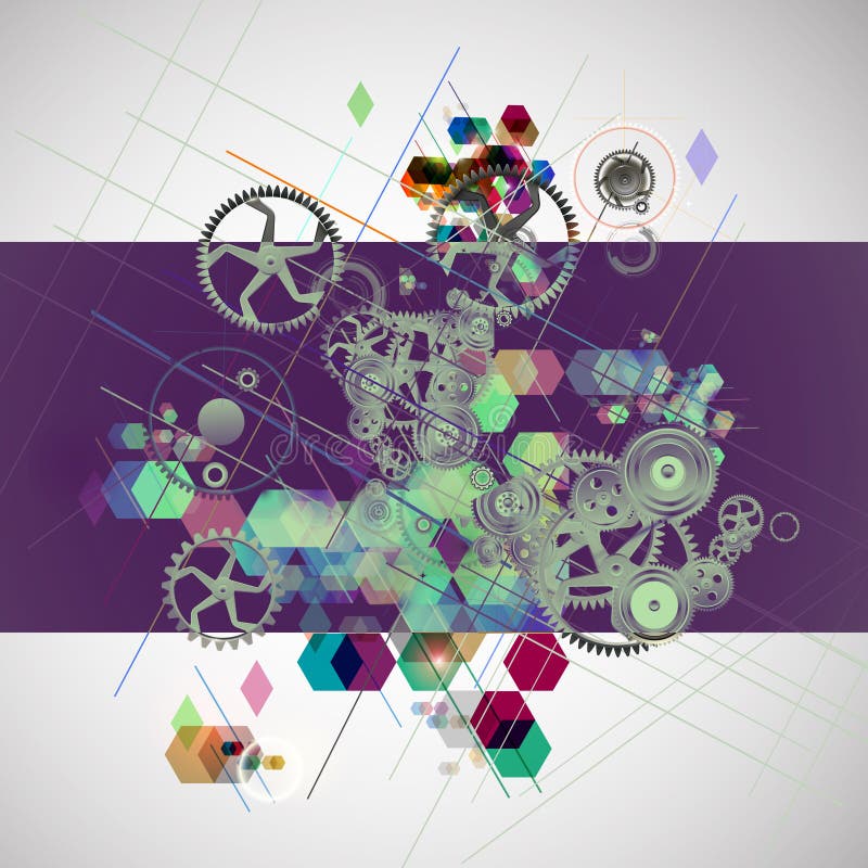 Technical Abstract Background Stock Illustration - Illustration of line ...