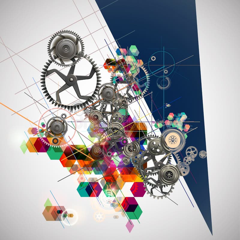 Technical Abstract Background Stock Illustration - Illustration of ...