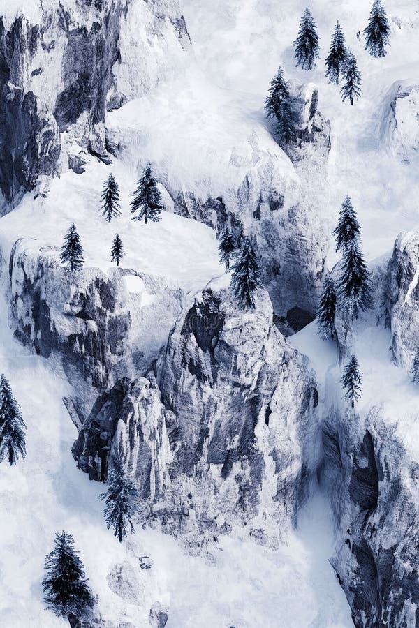 Technical Aerial Visualization of a Snowy Landscape Using LiDAR GIS ...