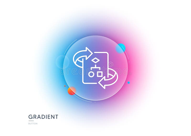 Technical Algorithm Line Icon. Project Documentation Sign. Gradient ...