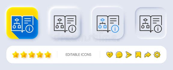 Technical Algorithm Line Icon. Project Documentation Sign. Neumorphic Buttons. Vector Stock ...