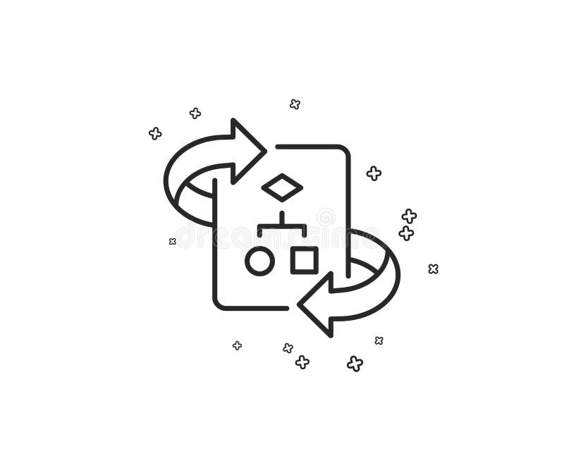 Technical Algorithm Line Icon Project Documentation Sign Vector Stock 7691