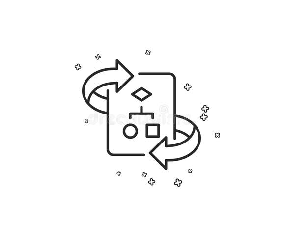 Technical Algorithm Line Icon. Project Documentation Sign. Vector Stock Vector - Illustration of ...