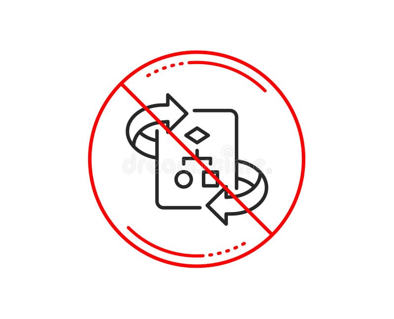 Technical Algorithm Line Icon Project Documentation Sign Vector Stock Vector Illustration Of