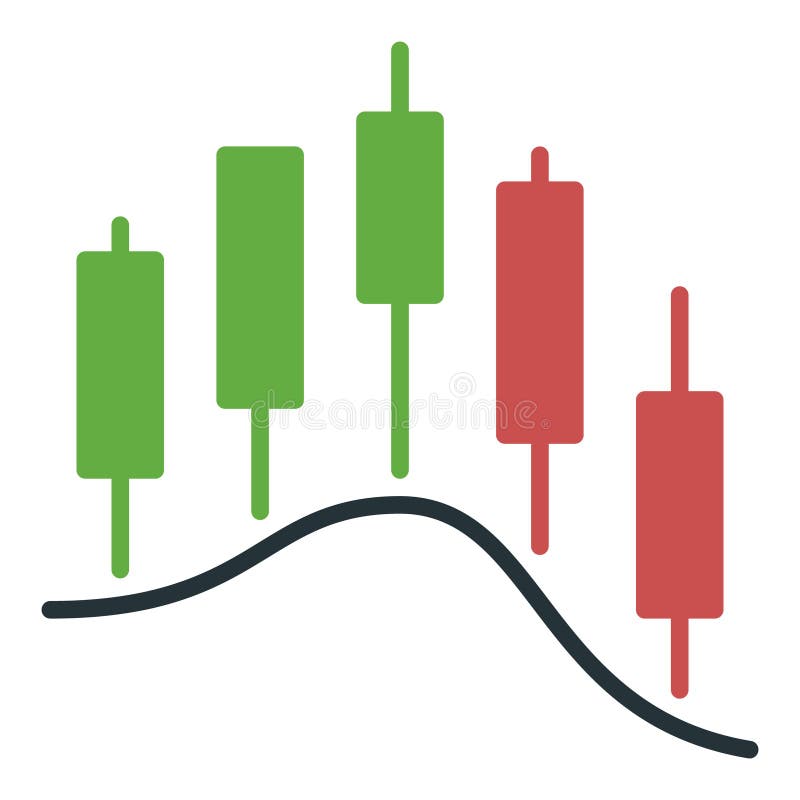 Technical Analysis Candlestick Chart Vector Trading Icon or Symbol ...