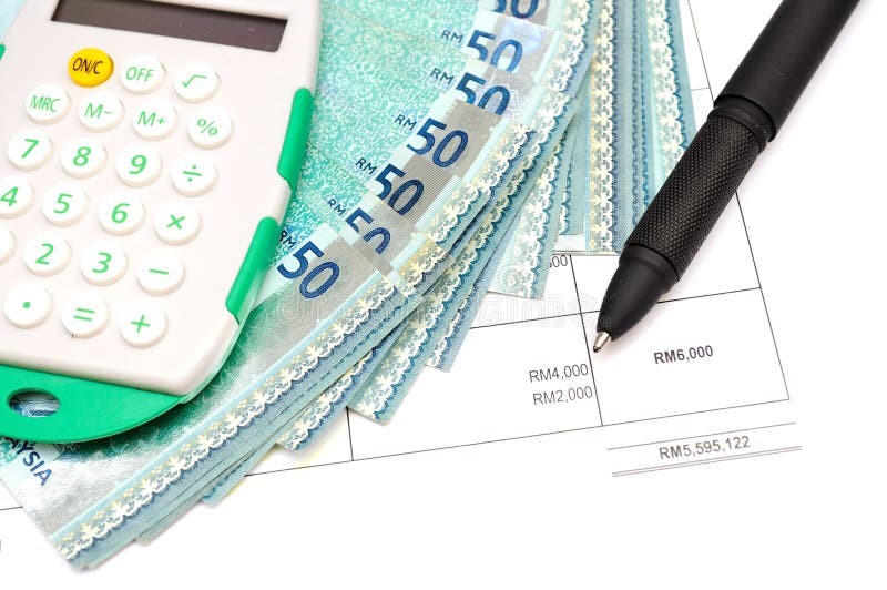 Technical Analysis Graphics and Money Stock Photo - Image of data ...