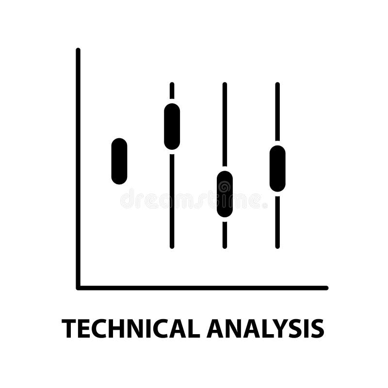 Technical Analysis Icon, Black Vector Sign with Editable Strokes ...