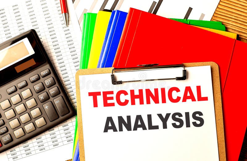 TECHNICAL ANALYSIS Text Written on Paper Clipboard with Chart and ...
