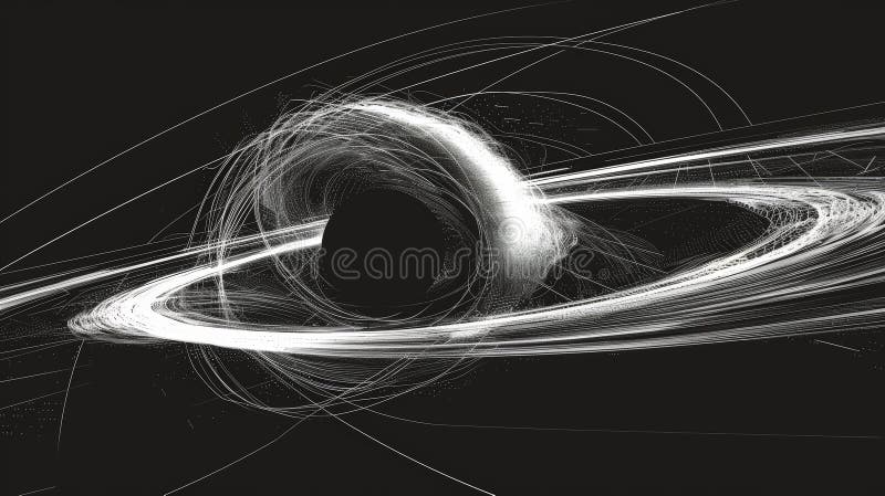 Technical Architecture Drawing: Black Hole Accretion Disk and Jet Stock ...