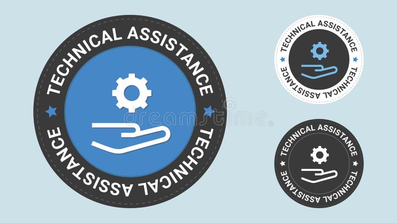 Technical Assistance Stamp Vector Illustration. Stock Vector ...
