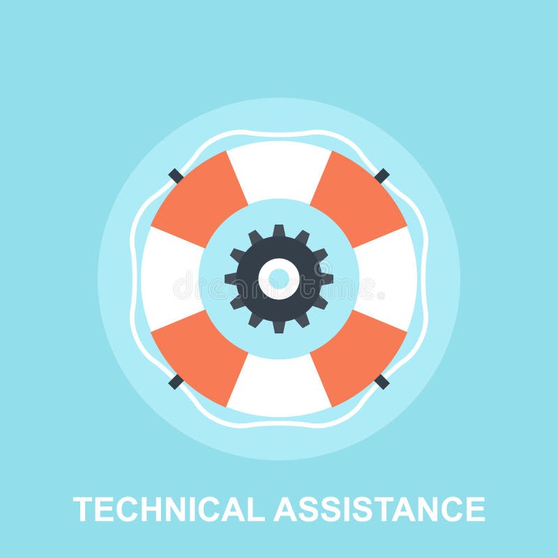 Technical Assistance Vector Illustration Concept Stock Vector ...