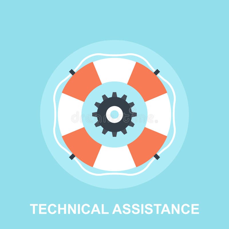 Technical Assistance stock vector. Illustration of technology - 52010919
