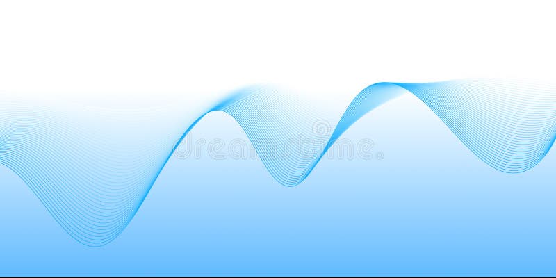 Technical Banner with Blue Flowing Lines Design Stock Vector ...