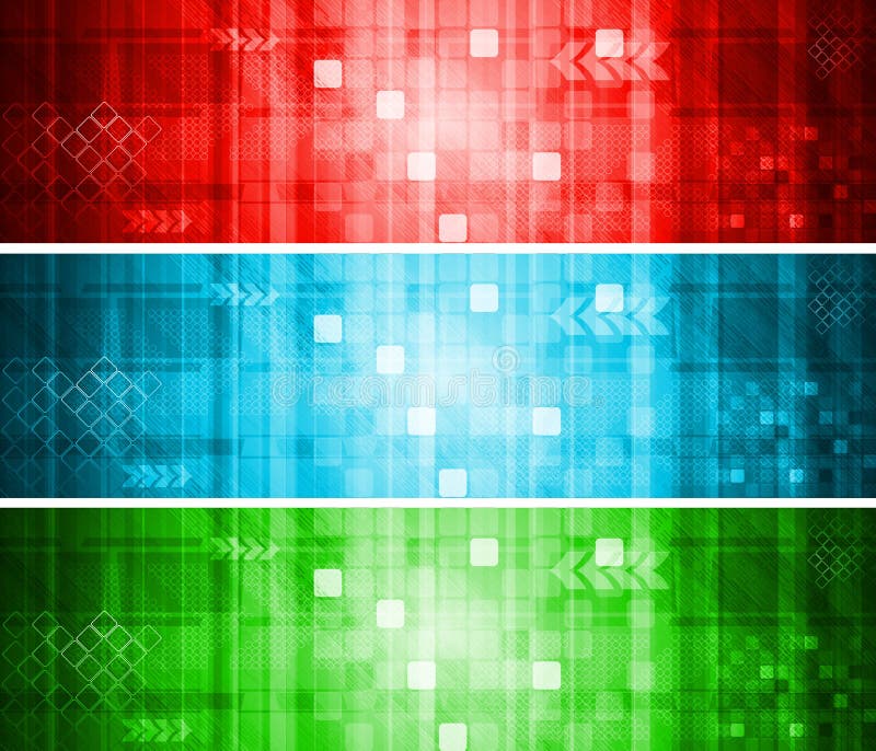 Technical Banners Collection Stock Vector - Illustration of arrow ...