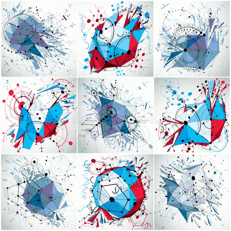 Technical Objects And Units Of Assemblies And Mechanisms Stock Vector ...