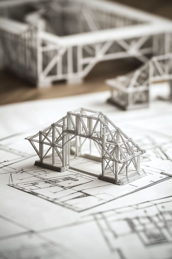 Technical Blueprint Showing The Computational Design Process For 3d