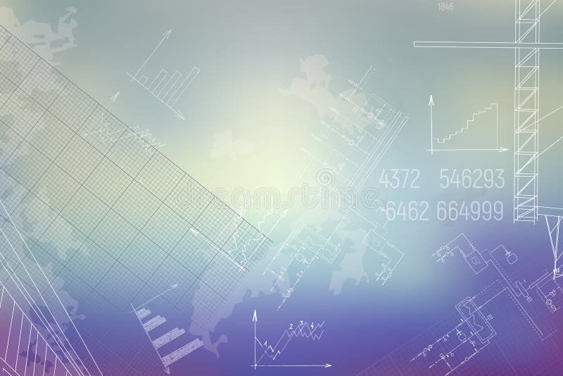 Technical blueprint. stock vector. Illustration of background - 113026264