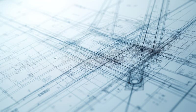 Technical Blueprints Abstract Design Innovation. Modern Engineering ...