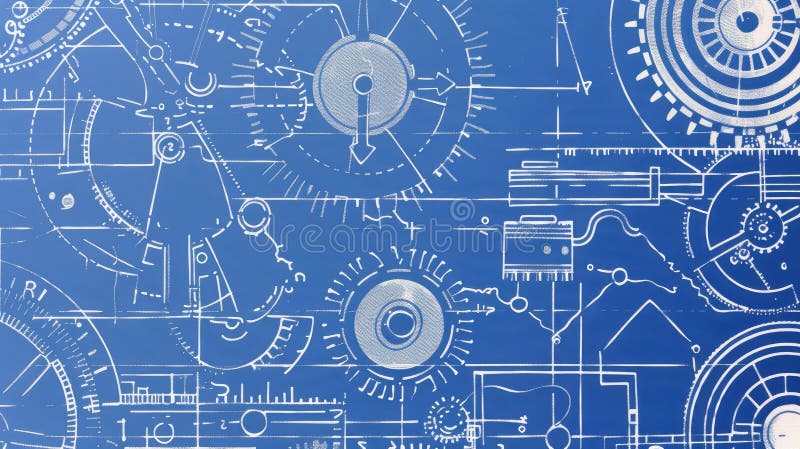 Abstract Picture of Technical Blueprints in Abstract Innovation. Stock ...