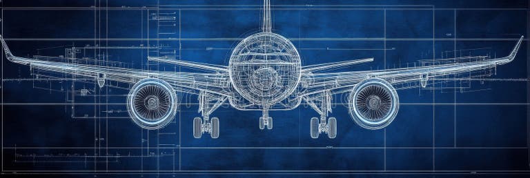 Technical Blueprints Showcase Detailed Design of Airplane Structures ...