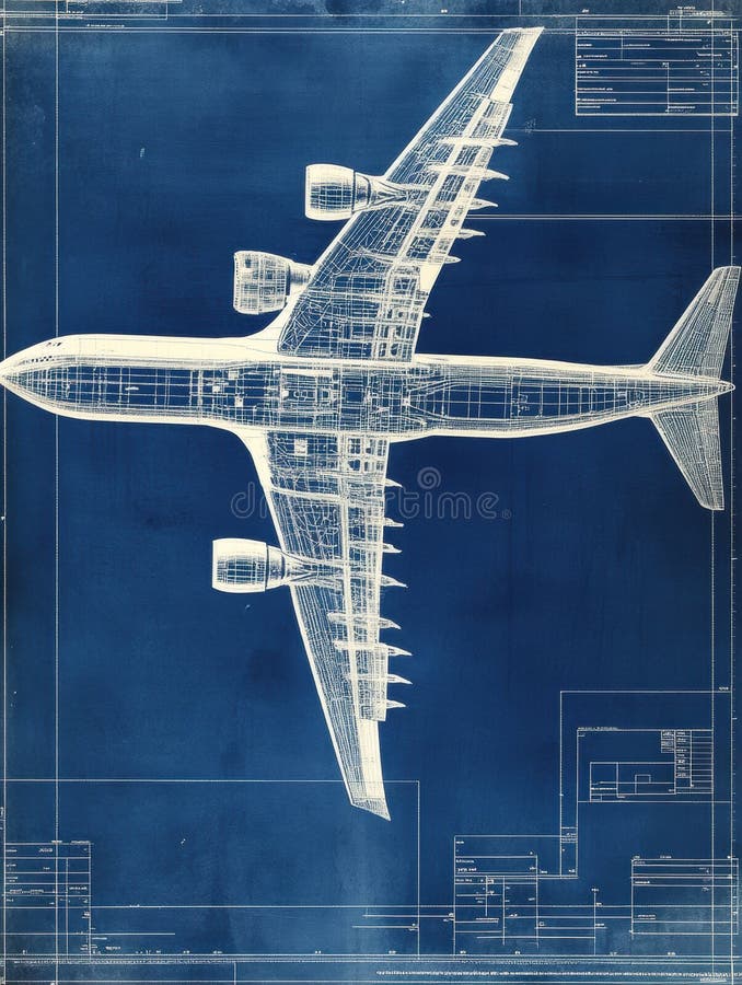 Technical Blueprints Showcasing the Design and Structure of a ...