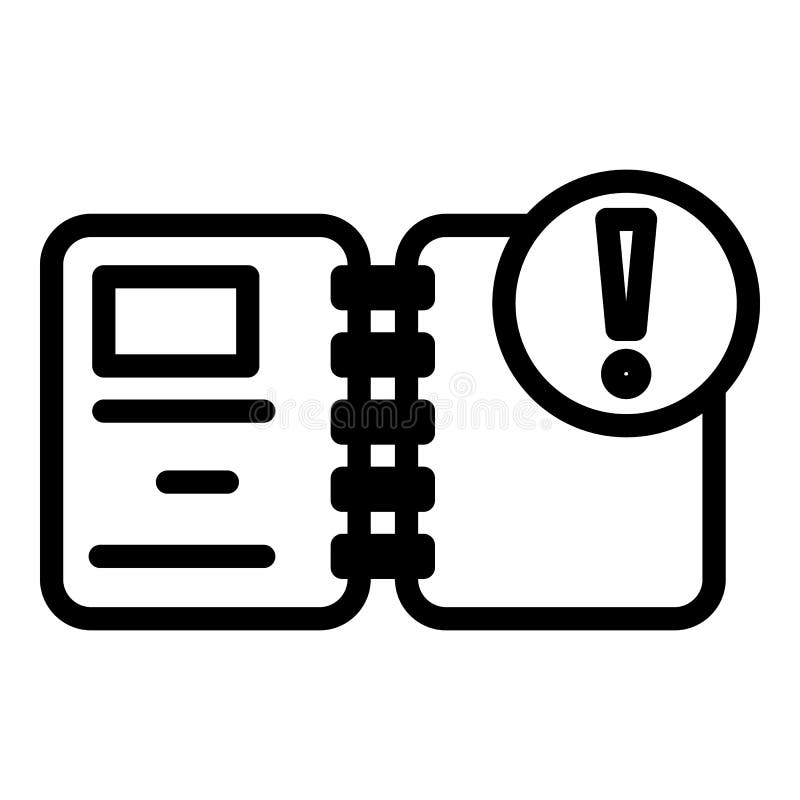 Technical Book Icon, Outline Style Stock Vector - Illustration of guide ...