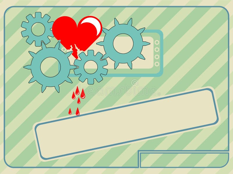 Technical broken heart stock vector. Illustration of technical - 12934460