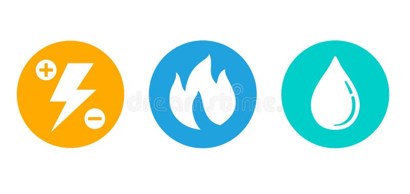 Technical Building System Flat Circular Icons Set Stock Vector ...