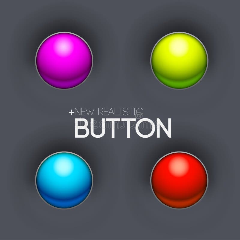 Technical Button Push with Wire Background. Vector Illustration Design ...