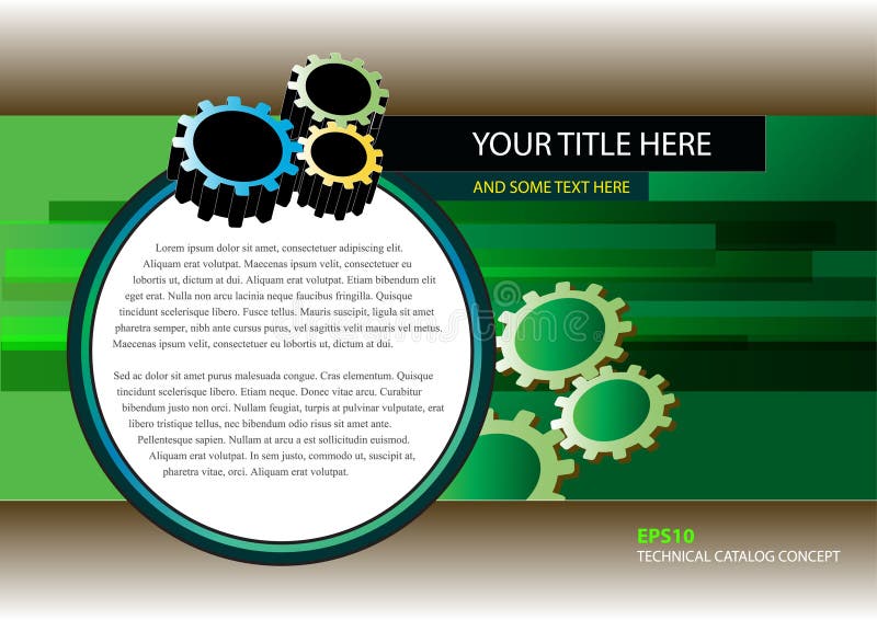 Technical Catalog and Brochure Concept Stock Vector - Illustration of ...