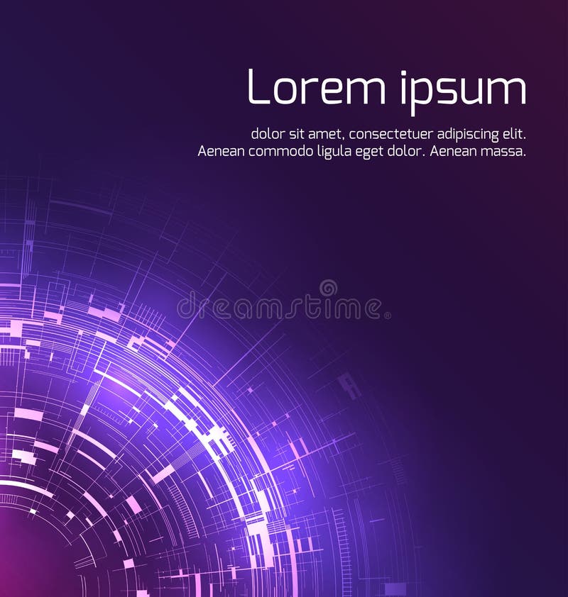 Technical Circular Background with Place for Text. Stock Vector ...