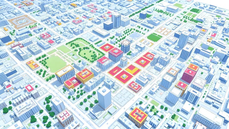 Technical City Map Drawing for Urban Planning Layout Cityscape ...