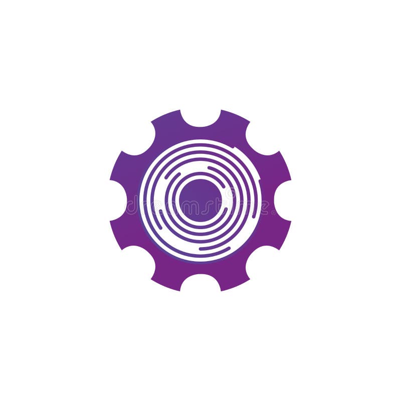 Technical Cog or Gear Wheel with Futuristic Circle. Vector Illustration ...