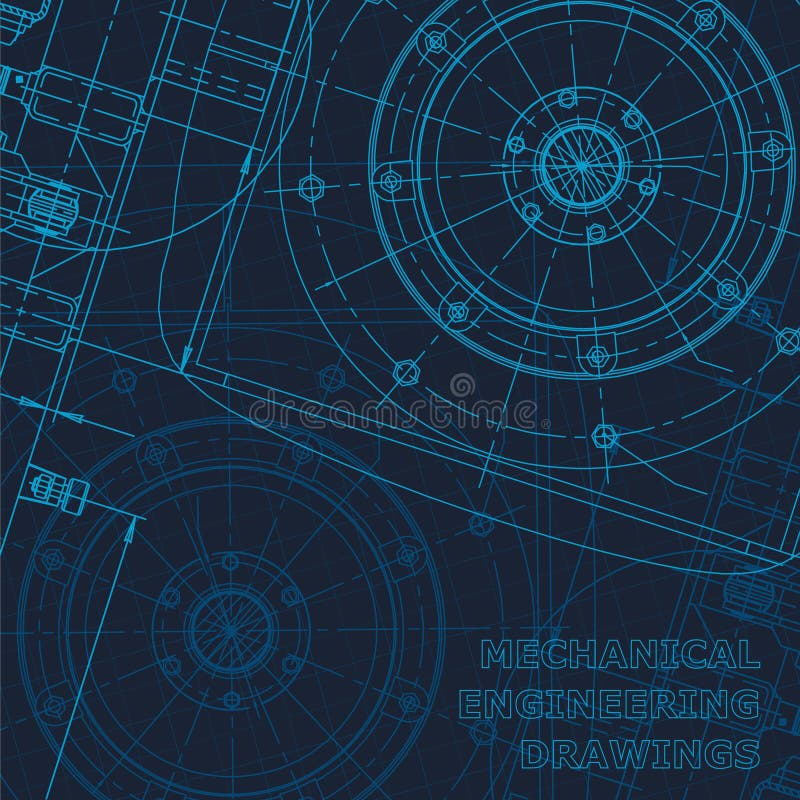 Technical Cyberspace, Corporate Identity. Blueprint. Vector Engineering Illustration Stock ...
