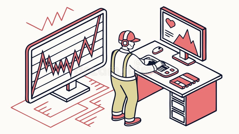 Technical Data Visualization, Engineer on Desktop, Analytical Insights ...