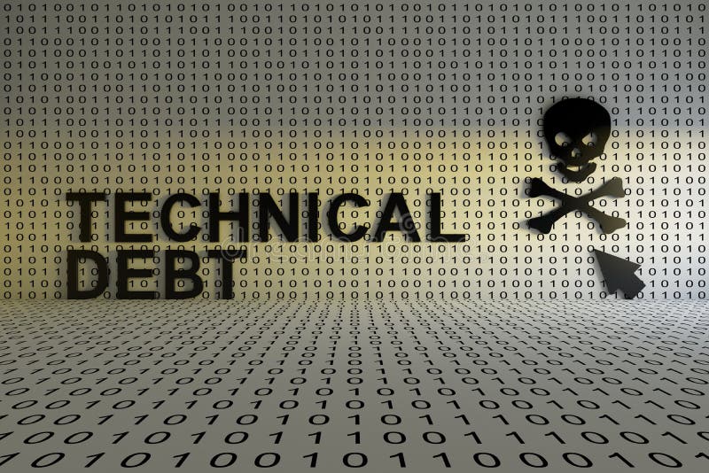 TECHNICAL DEBT Concept Text Sunlight 3D Stock Illustration ...
