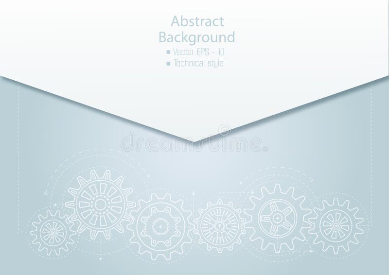Technical Design, Vector.Gear Background Stock Vector - Illustration of ...