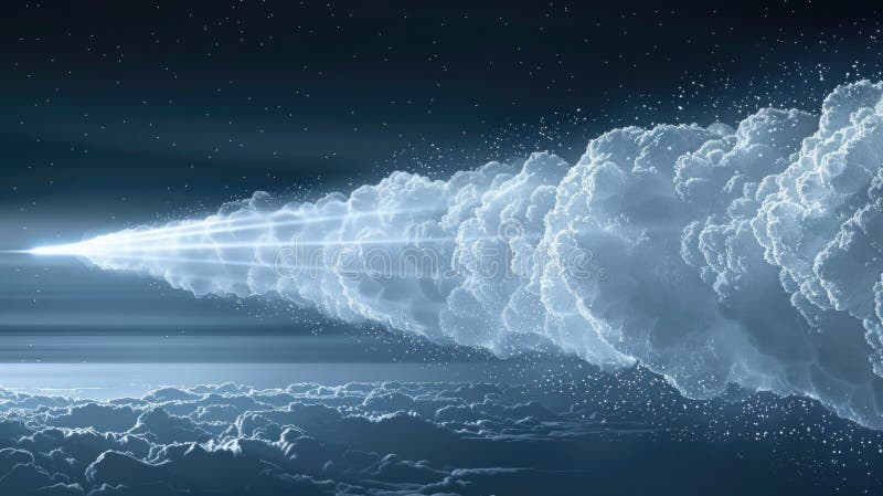 Technical Diagram of a Cloud Seeding Chemical Dispenser in Operation ...