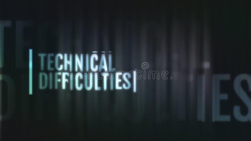 Technical Difficulties Text with Glitch Effect Stock Illustration ...