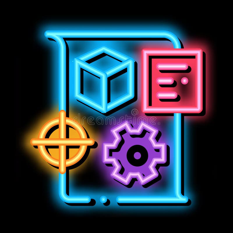 Technical Dispatch Neon Glow Icon Illustration Stock Vector ...