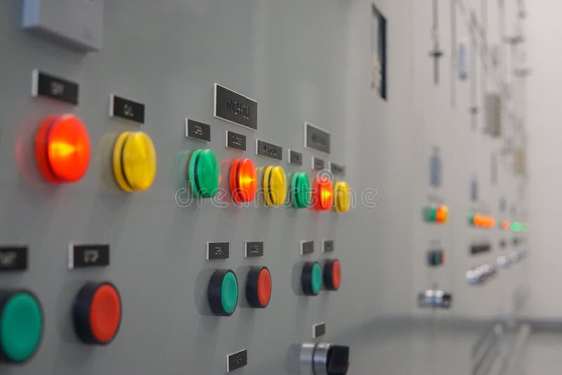 Control Panel with Electric Stock Image - Image of closeup, light ...