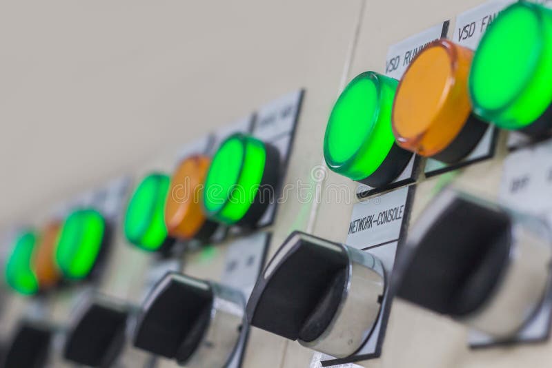 Technical Display on Control Panel with Electric Devices Stock Photo ...