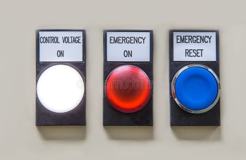 Technical Display on Control Panel with Electric Devices,light Stock ...